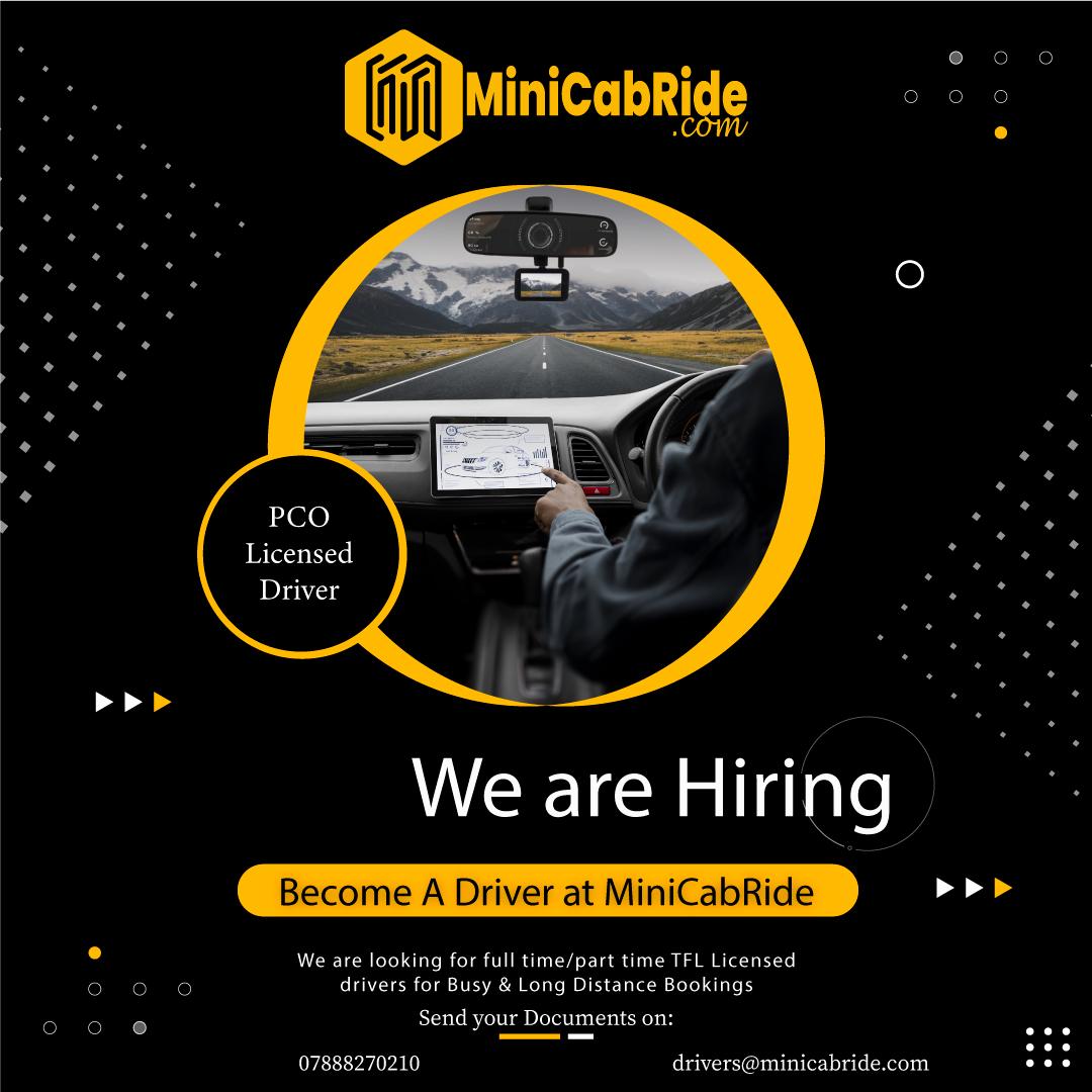Become A Driver With MiniCabRide Ltd